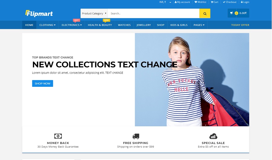 Flipkart wordpress theme |Flipkart E-commerce wp theme